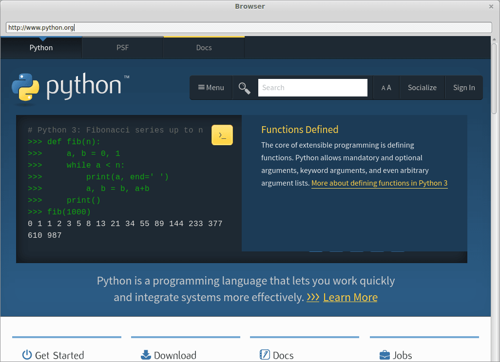 Python Browser Python Tutorial